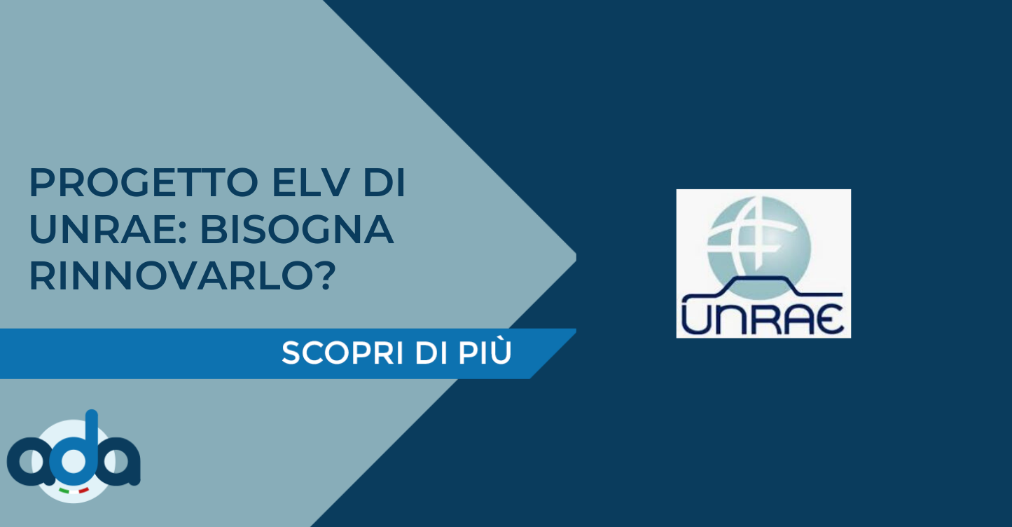 PROGETTO ELV DI UNRAE: BISOGNA RINNOVARE L'ADESIONE? - ADA ...